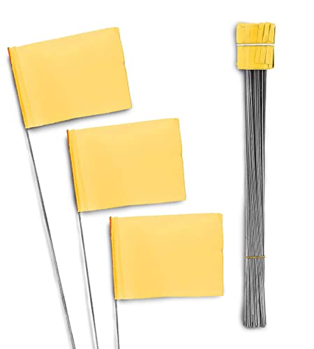 Snapklik.com : AdirPro Marking Flags 100 Pack - 2x3 Lawn Flags - Marker ...
