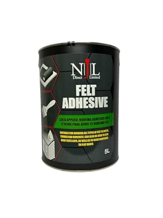 Njl Bitumen Roof Felt Adhesive Black 5L : Amazon.co.uk: DIY & Tools