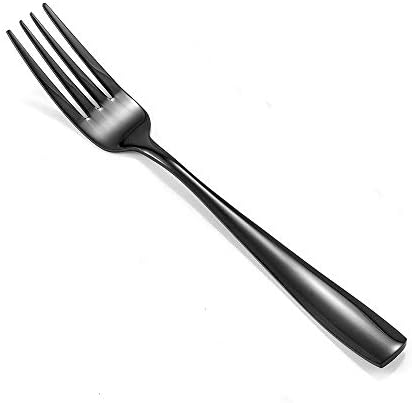 Amazon.com: Eslite 12-Piece Black Stainless Steel Dinner Forks Cutlery ...