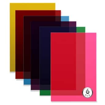 Amazon.com: Colorful Acrylic Sheets 8x12" (Pack of 6) - 2.7mm Thick ...