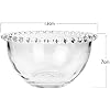 Dibor Glass Dessert Bowls Set of 6 - Beaded Edge Glassware Bowls ...