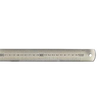 Hedue® righello in acciaio 1000 mm - righello in acciaio con scala ...