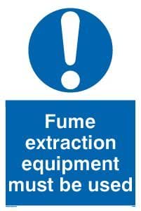 Viking Signs MP300-A5P-V "Fume Extraction Equipment Must Be Used" Sign ...