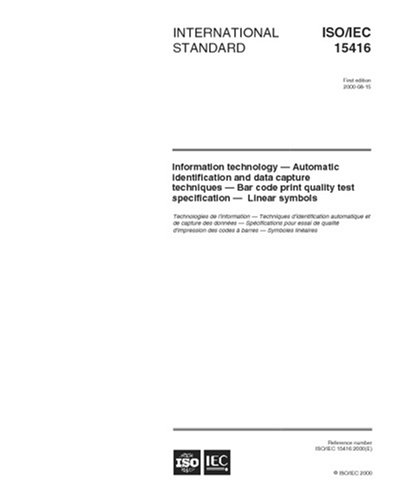 ISO/IEC 15416:2000, Information technology - Automatic identification ...