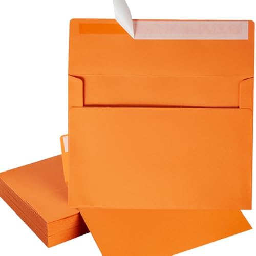 Amazon.com : 50 Pack 5 x 7 Envelopes Colored Self Seal for Wedding ...