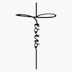 Amazon.com - Jesus Cross Sticker Bumper Sticker Vinyl Decal 5