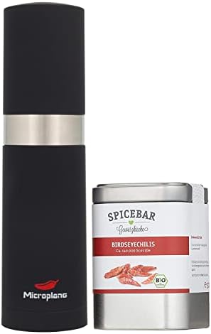Microplane Chili-Mühle für getrocknete Chilischoten im Set mit Spicebar ...
