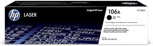 HP 106A W1106A Toner Noir Authentique pour imprimantes HP Laser 107 ...