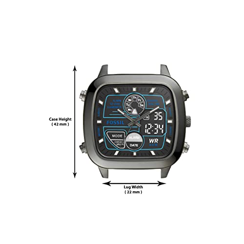 Fossil Retro Anadigital Analog-Digital Black Dial Men's Watch-FS5892 ...