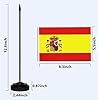 Amazon.com: Spain Spanish Deluxe Desk Flag Set, Small Mini Miniature ...