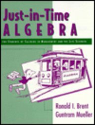 Amazon | Just-in-Time Algebra for Students of Calculus in Management ...