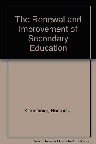 Amazon.com: The Renewal and Improvement of Secondary Education ...