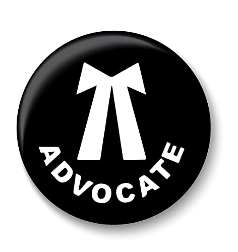 Deep Print Mart Advocate Logo Pin Badge and Sticker || 2 Badge Size 58 ...