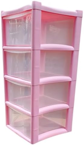 4 Drawer Large Plastic Storage Drawer Tower Perfect for Schools ...
