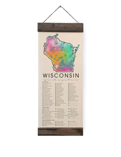 Amazon.com: WI State Park Adventure Checklist WITH Pen/Wisconsin State ...