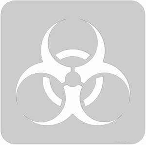 Amazon.com: Stencil - Biohazard Symbol 10"x10" - Toxic Waste Decoration ...