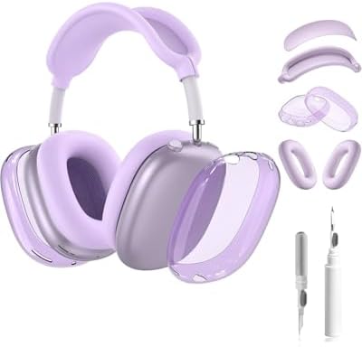 Amazon.com: 5 in 1 for AirPod Max Case, HYZYey Clear TPU Protective Ear ...