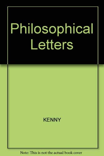 Philosophical Letters: KENNY: 9780631128182: Amazon.com: Books