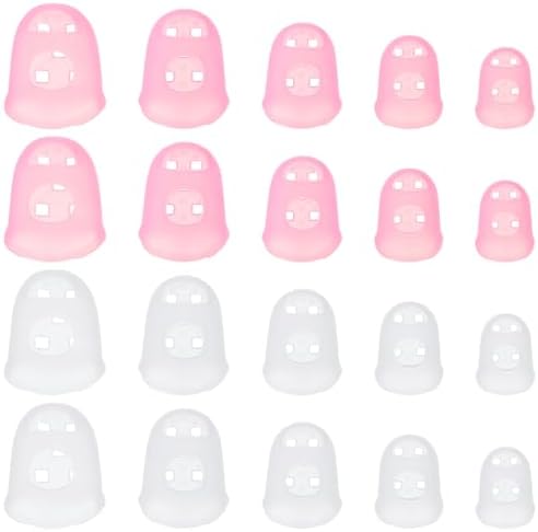 Amazon.com : 20Pcs Rubber Finger Tips, Guitar Fingertip Protector Pads ...