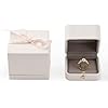 Amazon.com: Woodten White High-end PU Leather Jewelry Ring Gift Box ...