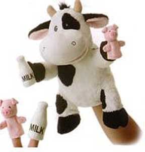 Amazon.com: Moo Cow Playtime Puppet W/finger Puppets : Toys & Games