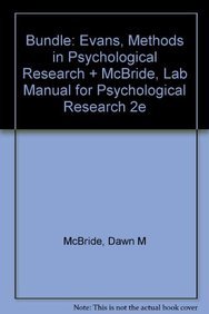 Amazon.com: BUNDLE: Evans, Methods in Psychological Research + McBride, Lab Manual for ...