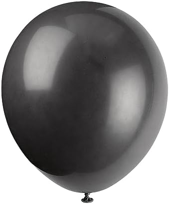 Amazon.com: Jet Black Latex Balloons, 12" (10-Pack) - Premium-Quality ...