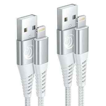 Aioneus USB A to Lightning Cable 2Pack 1M, iPhone Cable MFi Certified ...