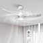 Airwit Ceiling Fan with Adjustable LED Light, 106 cm, 3 Snap-on Blades ...