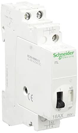 Schneider Electric A9C30212 Telerruptor iTL, 2P, 2 NO, 16A, Bobina 24 V CD, 48 V CA, 50/60Hz ...