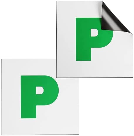 P Plates Magnetic New Driver Pack of Two Pass Plates for Car Extra ...