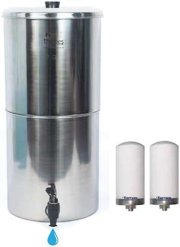 Ferrum Stainless Steel Non Electric Gravity Water Filter and Water ...