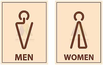 Anne Print Solutions® Men & Women Washroom Toilet Stickers Self ...