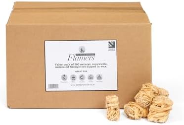 Flamers Natural Firelighters 200 Value Pack - Fire Lighters for Wood ...