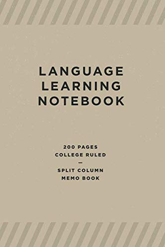 LANGUAGE LEARNING NOTEBOOK - 200 PAGE COLLEGE RULED SPLIT COLUMN MEMO ...