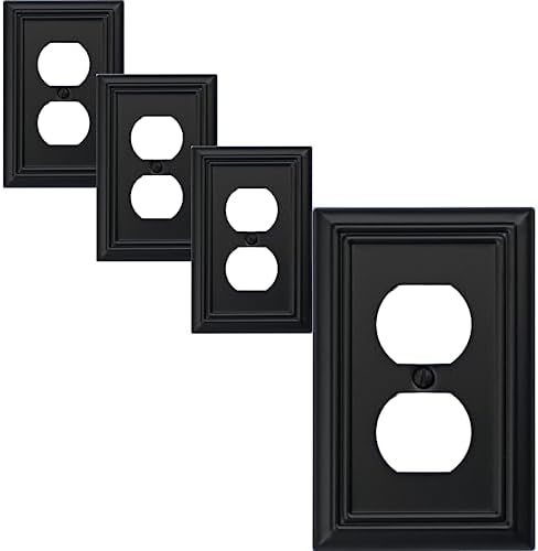 Franklin Brass Architectural (1-Pack) Outlet Covers Matte Black 1-Gang ...