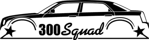 Amazon.com: 300 Squad Lowered Car Silhouette Decal Sticker for Chrysler ...