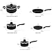Amazon Basics 8-Piece Non-Stick Kitchen Cookware Set, Pots and Pans ...