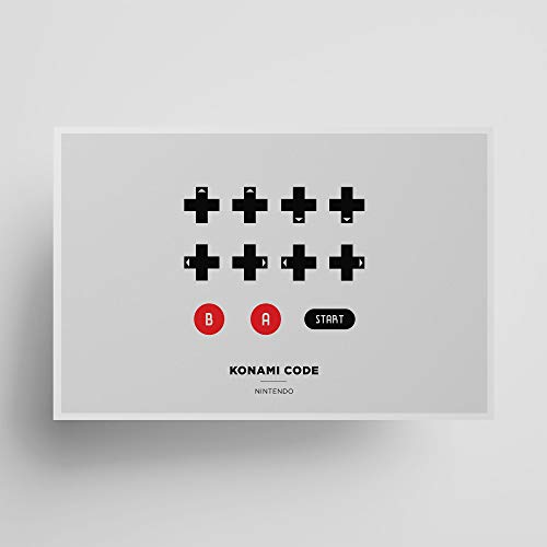 Amazon.com: Contra Cheat Code Poster; Gaming Poster, Unframed, Gaming ...