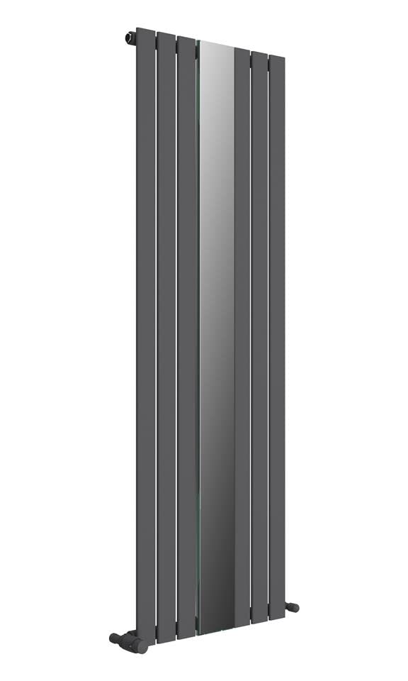 VeeBath Lille Matt Anthracite Low Carbon Mild Steel Vertical Single ...