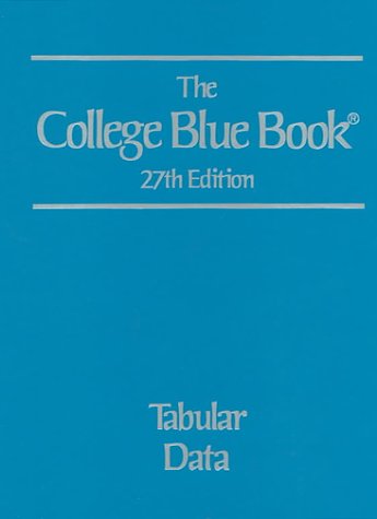 The College Blue Book: Tabular Data: unknown author: 9780028653020 ...