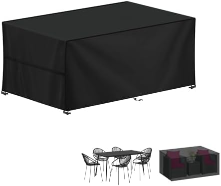 LAMUNI Copertura Tavolo Esterno 80x80x80cm Copritavolo Quadrato ...