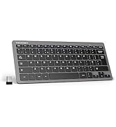 TECKNET 2.4G Wireless Keyboard For Windows/Chrome OS, UK Layout Compact ...