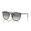 Ray-Ban Rb2204 Round Sunglasses, Black on Transparent/Green Polarized ...