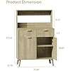 Amazon.com - BEWISHOME 47" Fluted Coffee Bar Cabinet with Storage ...