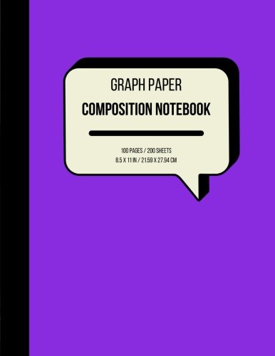 Graph Paper Composition Notebook: Grid Paper Notebook, Grayscale, 110 ...