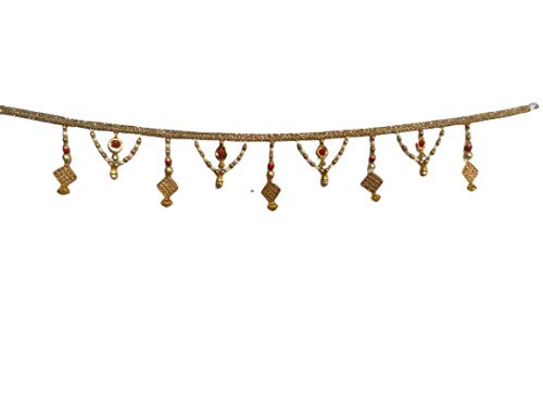 AKD Golden Border toran with lakhh Beets and Golden White moti 45 ...