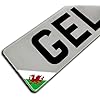 2 x 55mm Waving Wales Flag Corner Number Plate Stickers - HIGH GLOSS ...