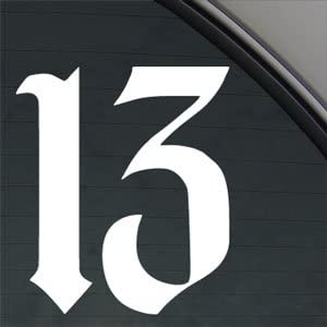 Amazon.com: Number 13 Decal Truck Bumper Window Vinyl Sticker: Automotive
