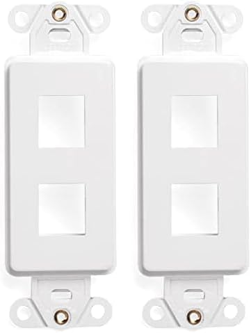 Leviton 41642-W QuickPort Decora Insert, 2-Port, White (Pack of 2 ...